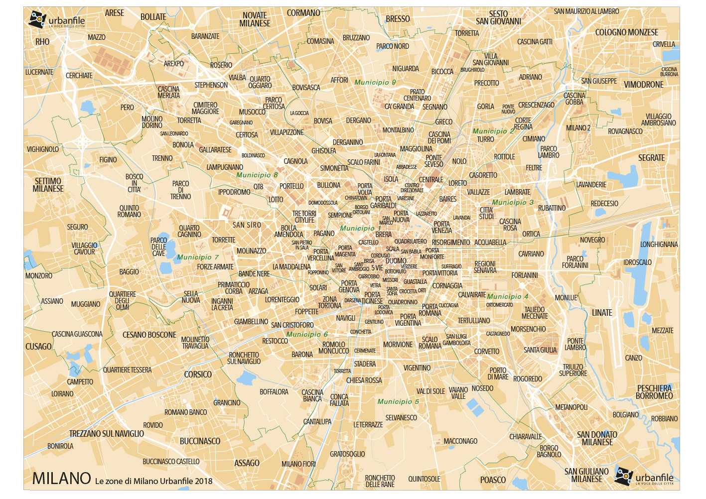 Zone di Milano Totale - Urbanfile
