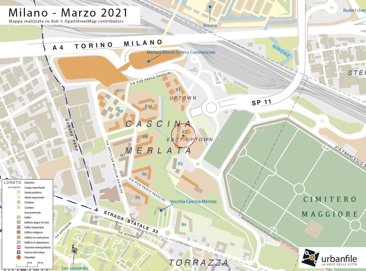 Milano | Cascina Merlata – Cantiere R2 East Uptown: marzo 2021 - Urbanfile