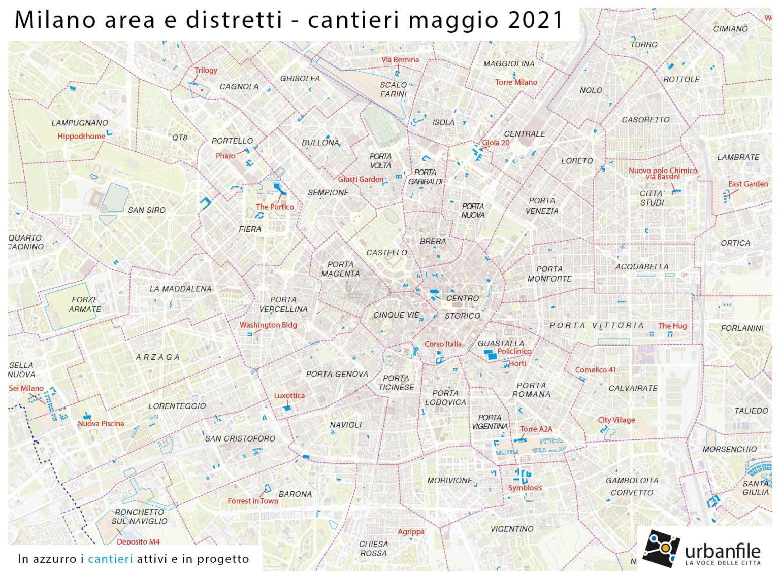 Milano | Urbanistica – La mappa dei cantieri in corso e in progetto ...