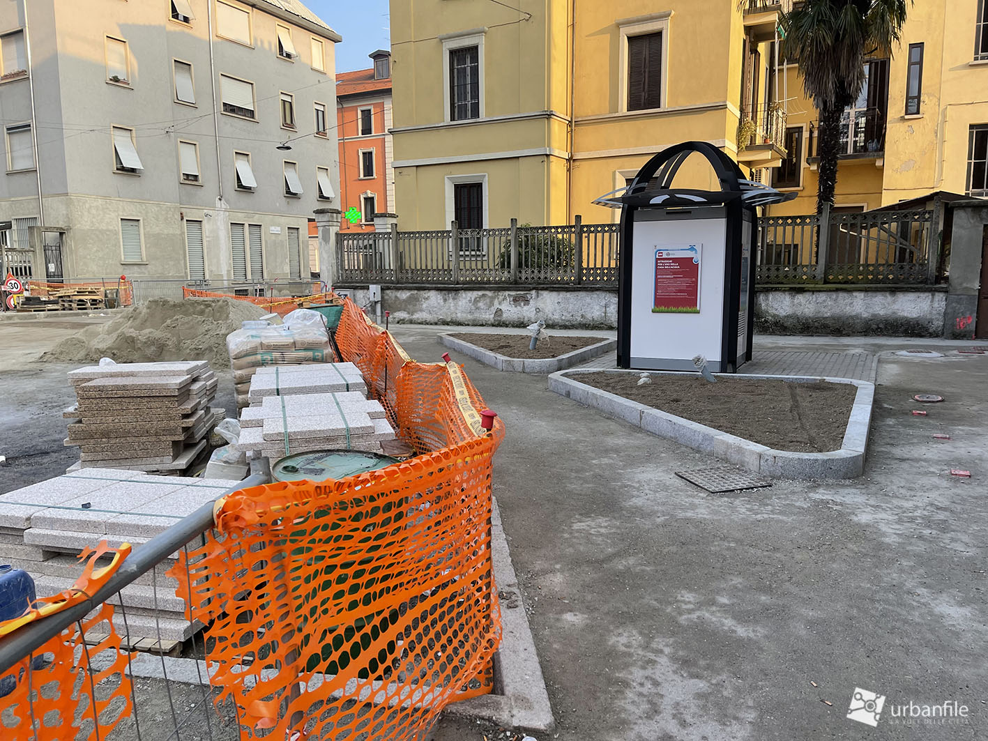 Milano | Rogoredo – Rinnovo vie davanti alla chiesa della Sacra ...