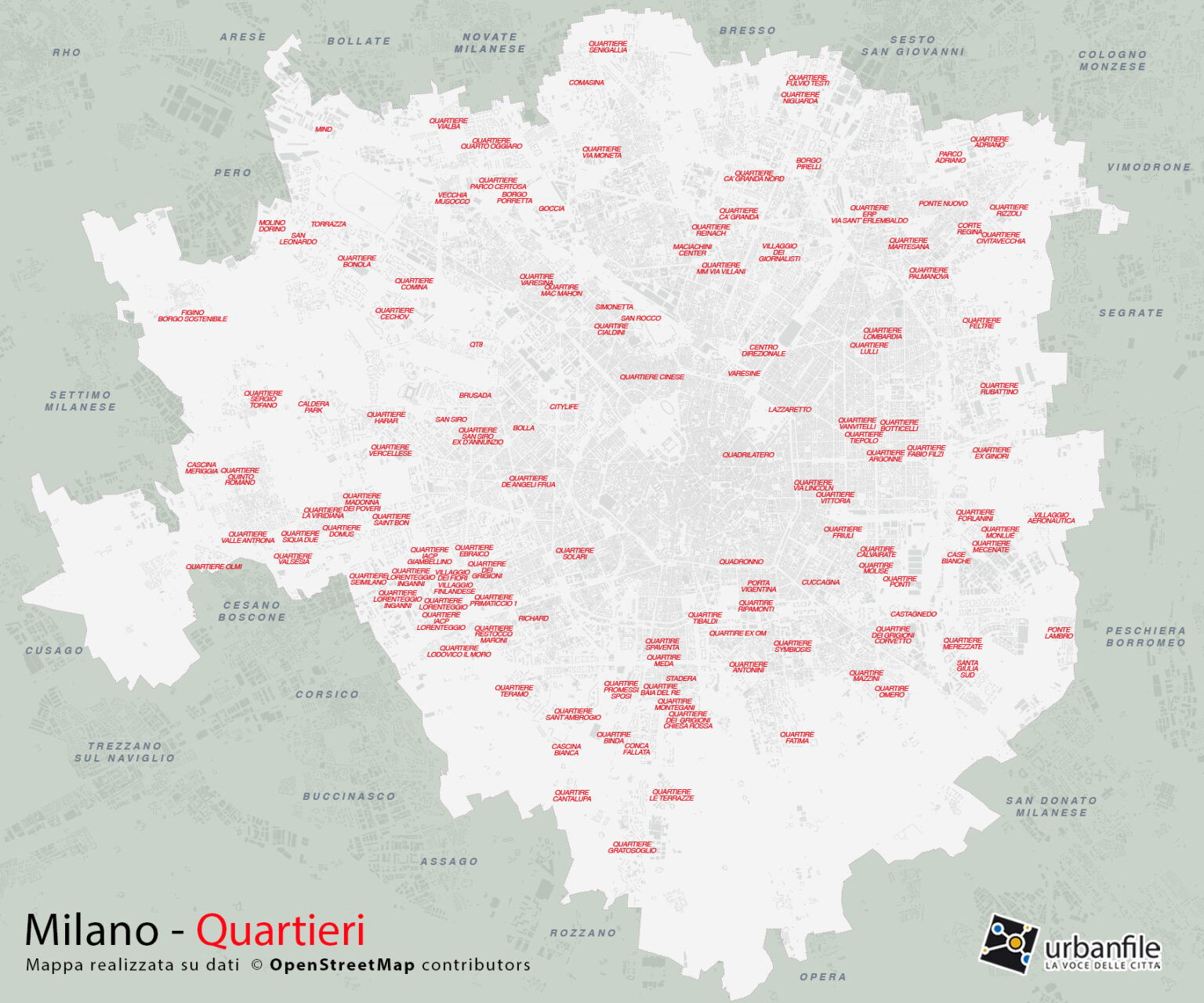 Milano | Urbanistica - Zone, quartieri o distretti che gran confusione ...
