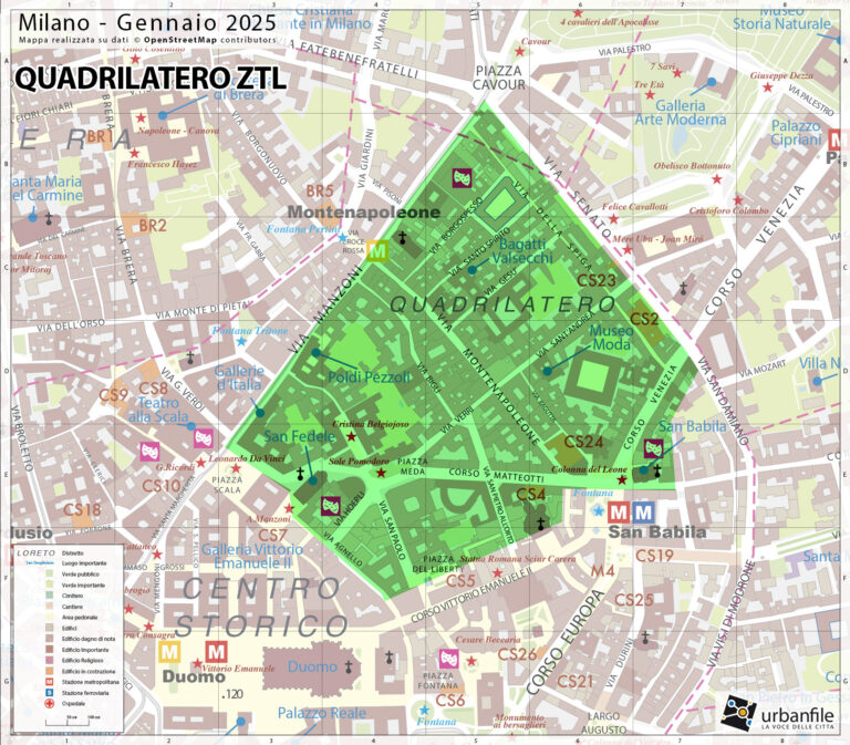 Milano | Centro Storico – Parte la nuova ZTL del Quadrilatero della ...